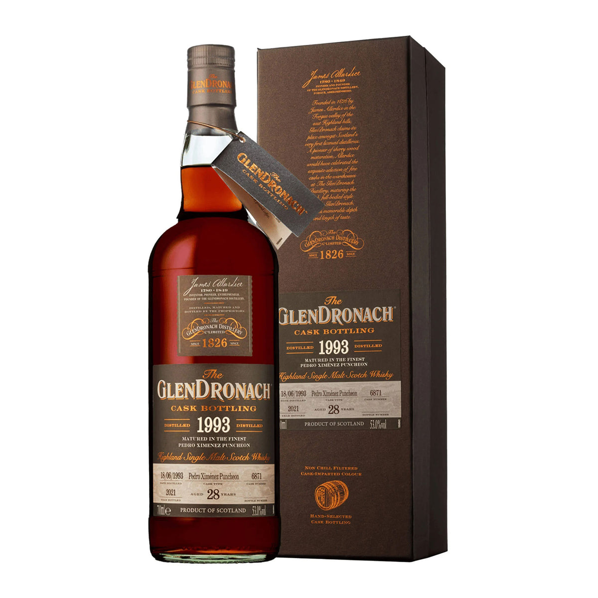 The Glendronach 1993 Single Cask #4194 28 Year Old Single Malt Scotch ...